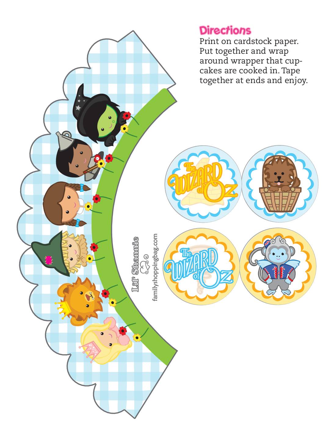 Cupcake Wrappers Wizard Of Oz Cupcake Wrappers Wizard Of Oz