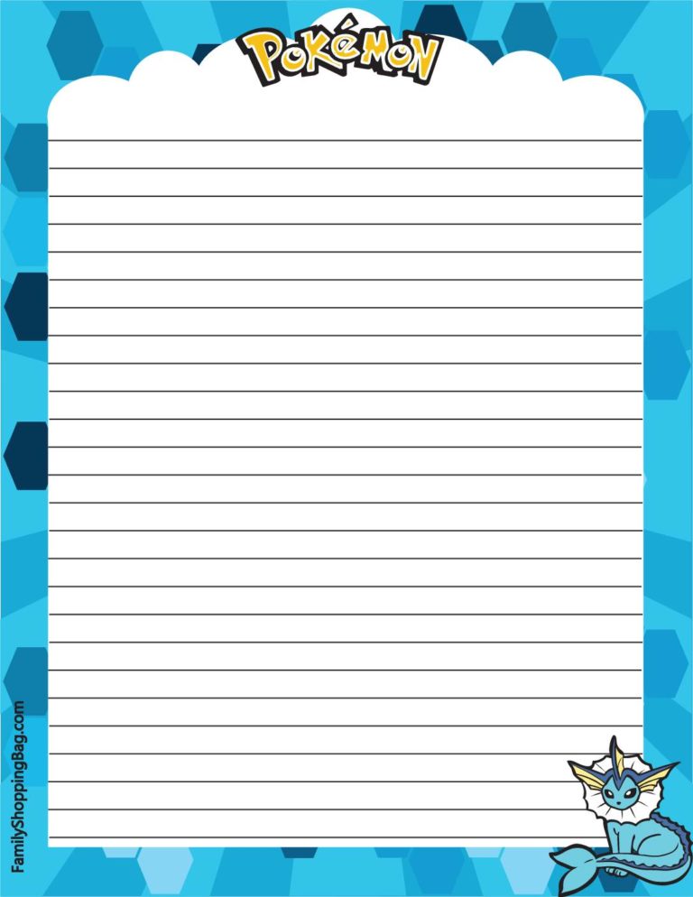 Pokemon List Paper