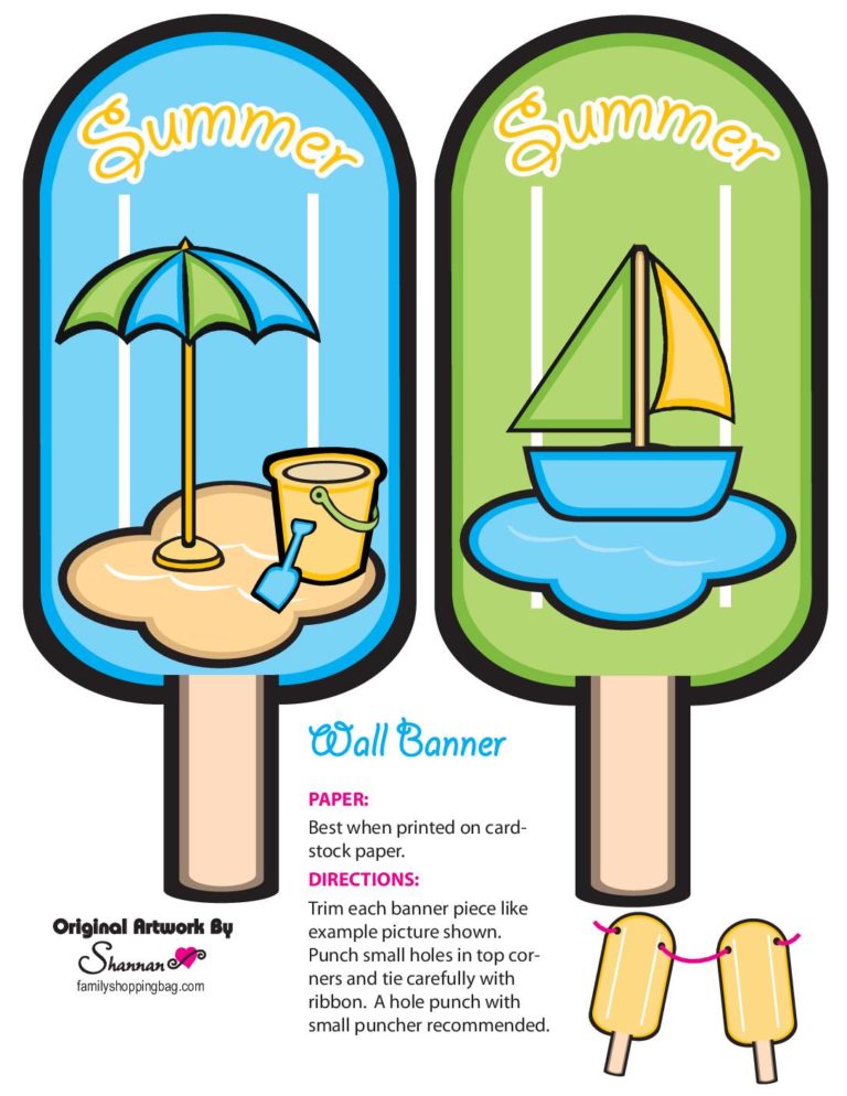 Free Printable Summer Coloring Pages and More - Lil Shannie.com