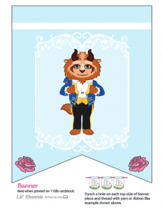 Beauty and the Beast Party Banner