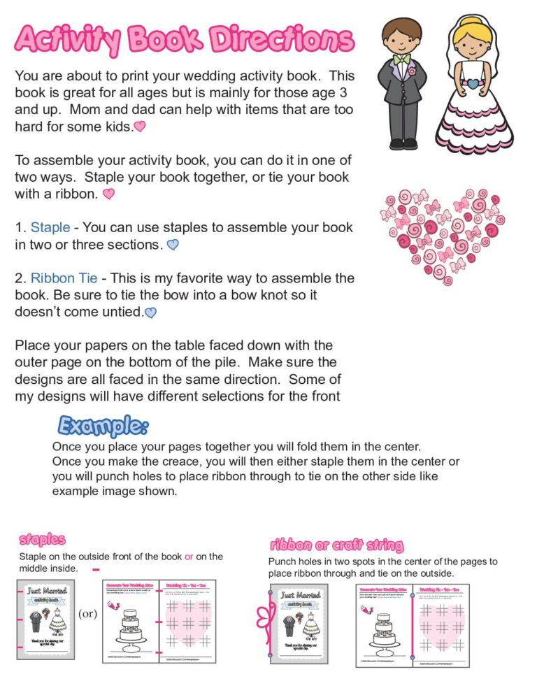 Wedding Activity Book C