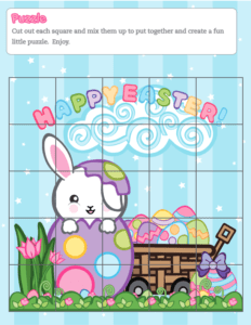 Puzzle Game Easter Little Bunnies