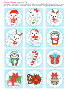 Christmas Bear Memory Game
