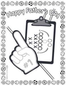 Coloring Page Dad's Sports