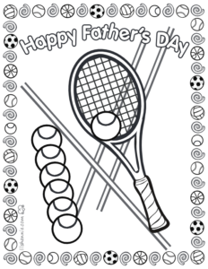 Coloring Page Dad’s Sports